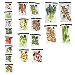 ZWILLING Fresh & Save 20-pc Assorted Sizes Vacuum Sealer Bags, Reusable Sous Vide Bags