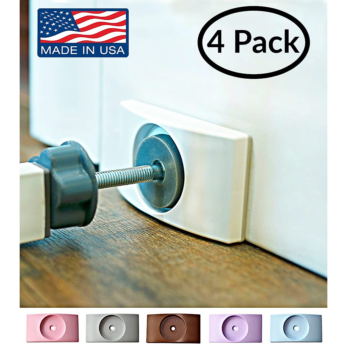 Wall Nanny - Dog Gate Wall Protector (Made in USA) Protects Walls and Doorways from Pet Gates - for Pressure Mounted Indoor Safety Baby Gates (4 Pack)