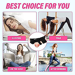 Longzhuo Plantar Fasciitis Night Splint, Plantar Fasciitis Relief, Adjustable Straps Foot Drop Brace Achilles Tendonitis Relief with Massage Ball+Plantar Fasciitis Socks for Women & Men (Black)