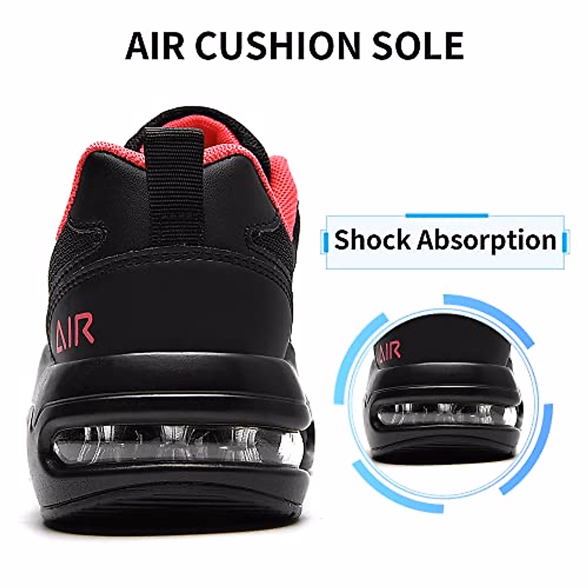 M MAGPER Womens Air Athletic Running Shoes Breathable Walking Tennis Sneakers for Gym Sports Rosered US 6.5