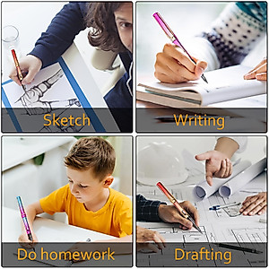 Mechanical Pencils Inkless Pencils Eternal Set - 6 Everlasting Pencil,6 Replaceable Nibs,3 Erasers,1 Pencil Case,Pencil Never Sharpen,Infinity Pencils,Forever Pencil for Kids Student Writing Drawing