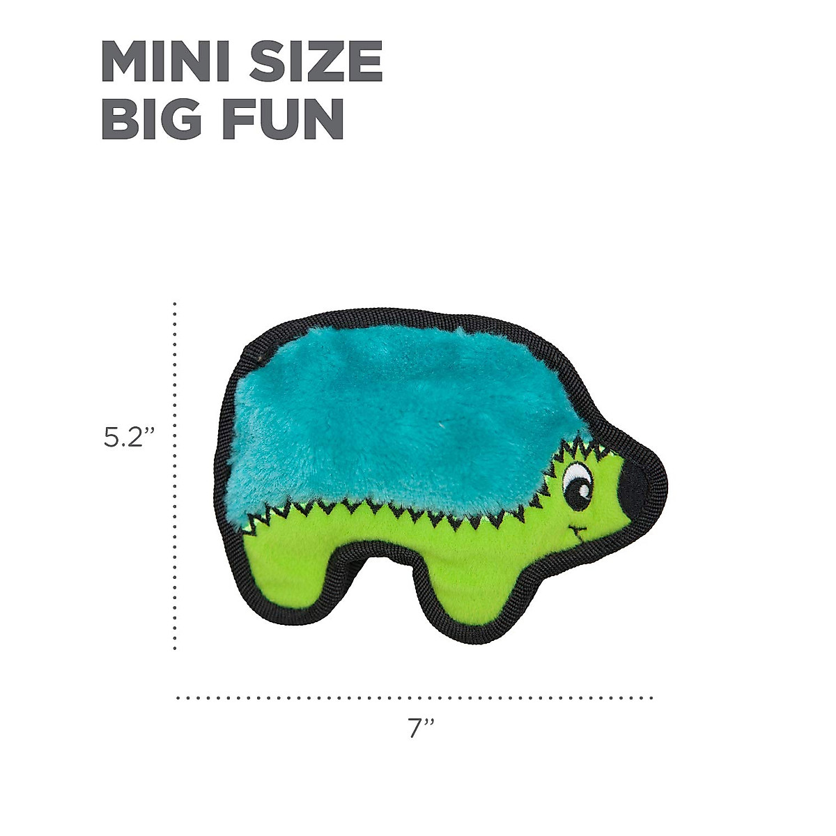 Outward Hound Invincibles Mini Plush Dog Toy 3-Pack, Hedgehog-Penguin-Fox, XS