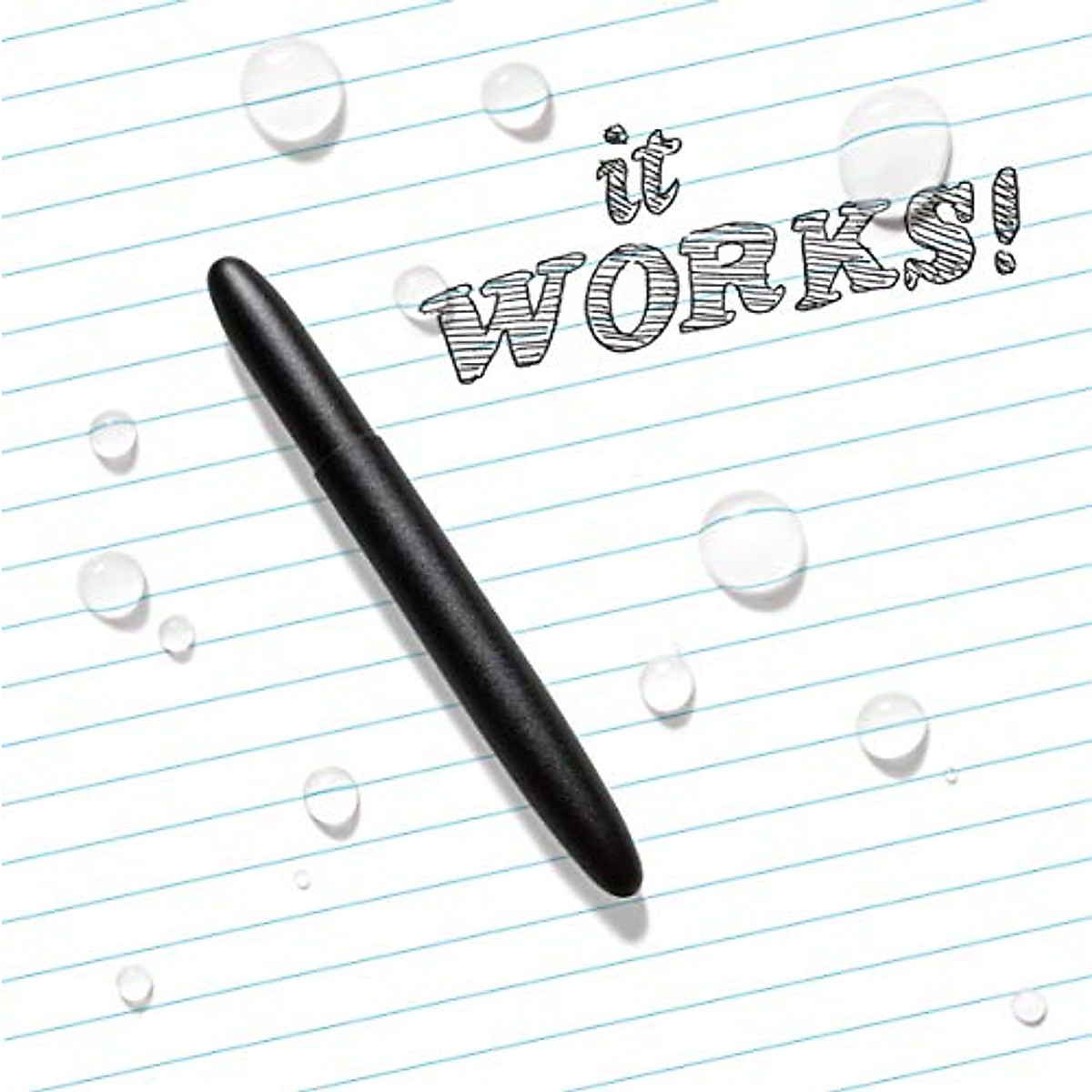 Rite in the Rain Weatherproof Black Metal Bullet Pen - Black Ink (No. 96)