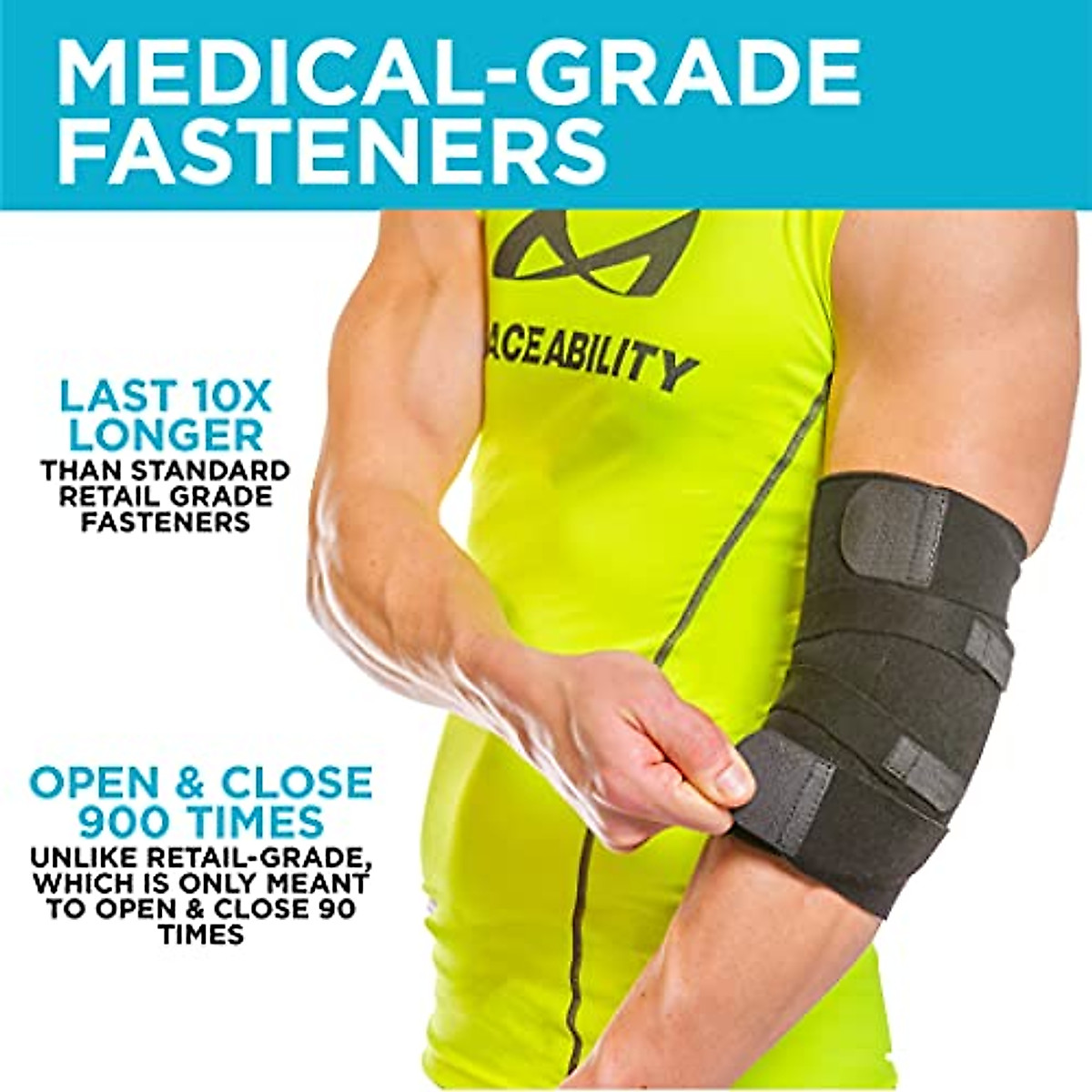 BraceAbility Cubital Tunnel Syndrome Brace - Ulnar Nerve Padded Elbow Splint for Sleeping and Daytime Support for Radial Neuropathy and Nerve Entrapment Treatment Pain-Relief and Recovery (Universal)
