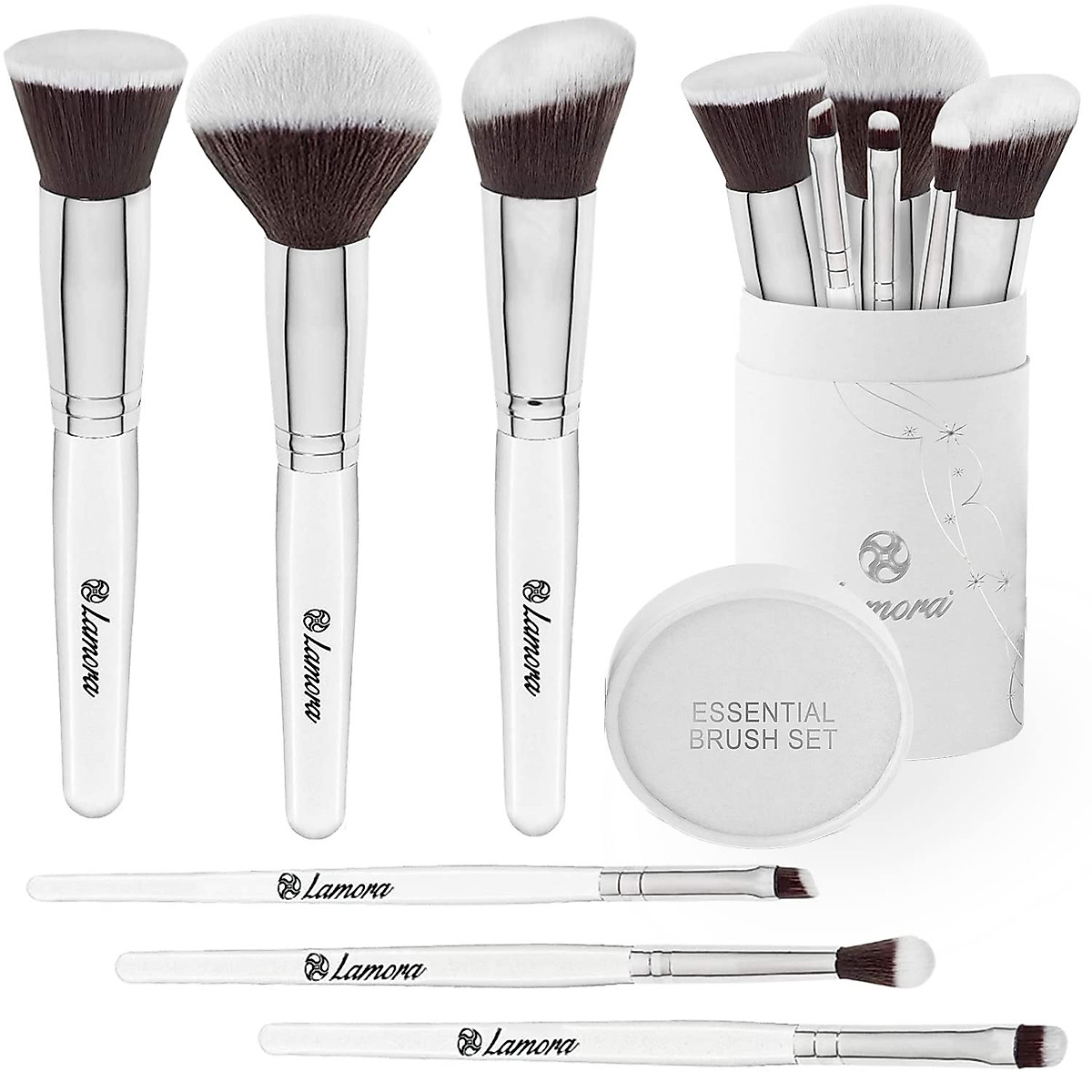 Foundation Blush Powder Brush Set - Eyeshadow Kabuki Brushes, 6 Piece Essential Makeup Brush Kit - Top Choice Premium Quality Synthetic Bristles