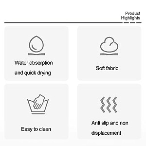 Libcflcc Water-absorbing Mat with No Water Seepage Quick-drying for Pet Bowls Kitchen Sink Splash Guard Non-slip Absorbent Faucets Universal Size Wipeable Black S