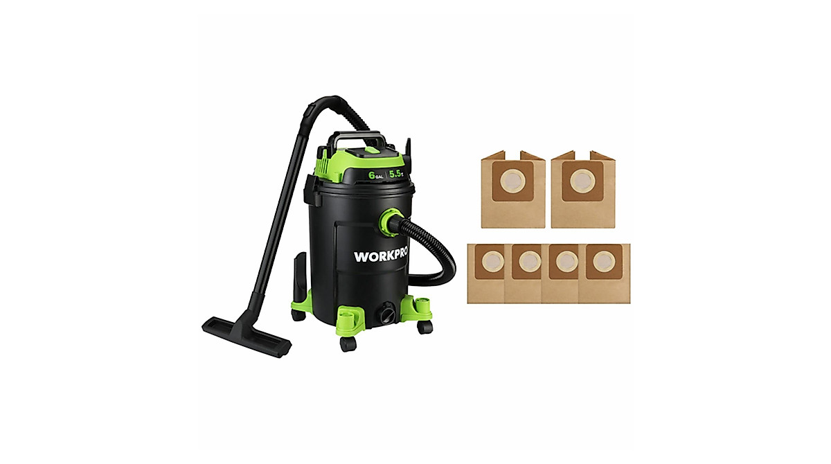 WORKPRO 6 Gallon Wet/Dry Vacuum - Powerful & Versatile