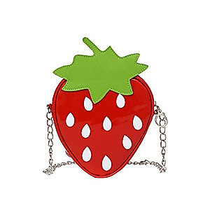 SOIMISS Crossbody Bag Womens Zipper Wallet Fruit Purse Novelty Strawberry Crossbody Shoulder Bag Handbags Funny Wallet for Women Girl Girl Backpack Purse Crossbody Phone Purse