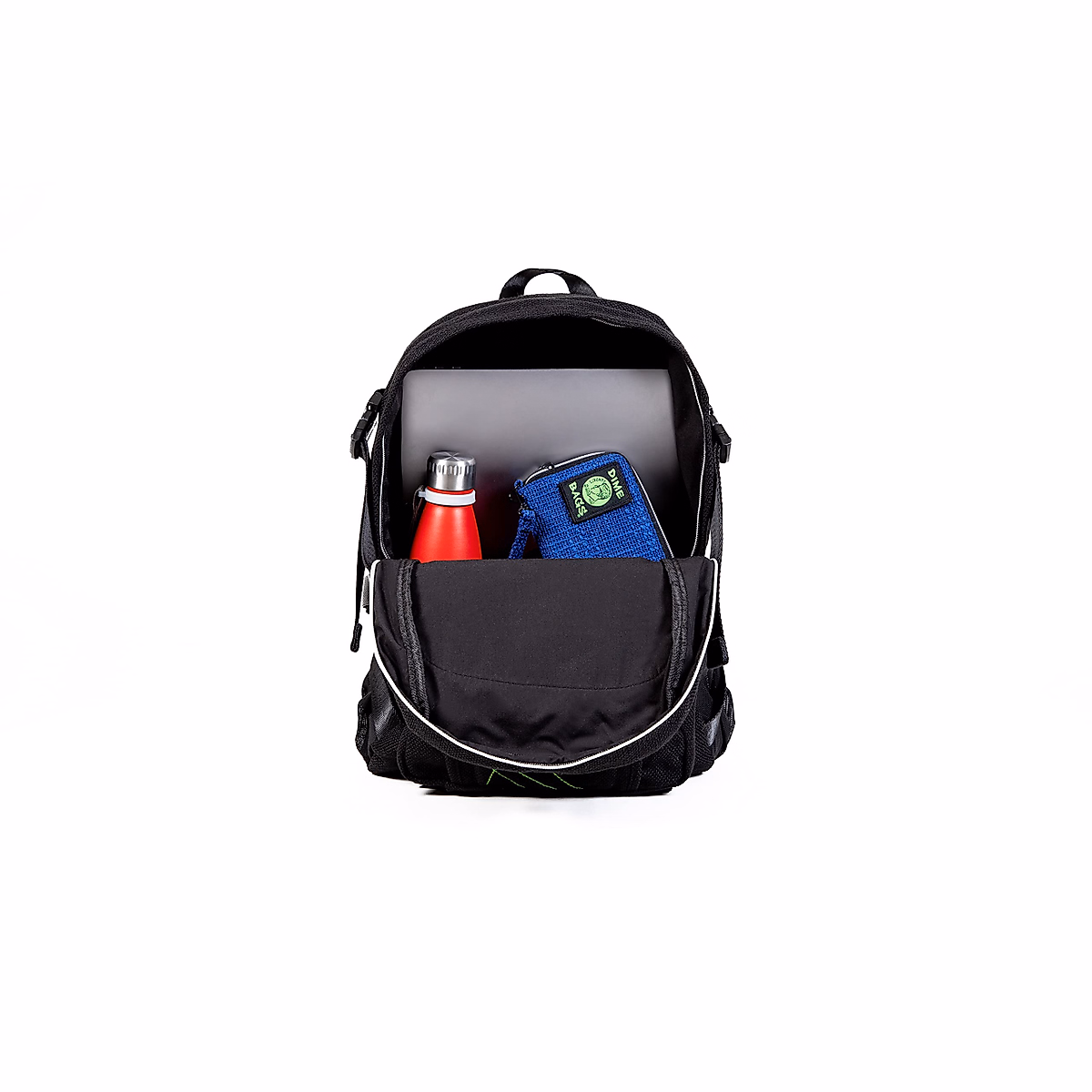 DIME BAGS Urban Hemp Backpack | Original Hemp Backpack for All Genders | Includes Secret Pocket & Removable Airtight Poly Bag (Black)