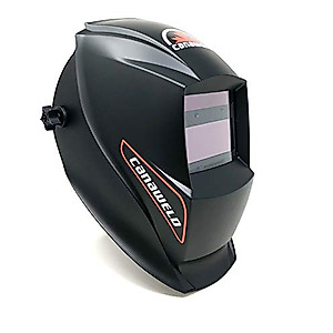 CANAWELD Auto Darkening True Color Welding Helmet 1/1/1/2 High Optical Class Solar Powered Welder Mask with 2 Sensors (Classic Duty-Black)