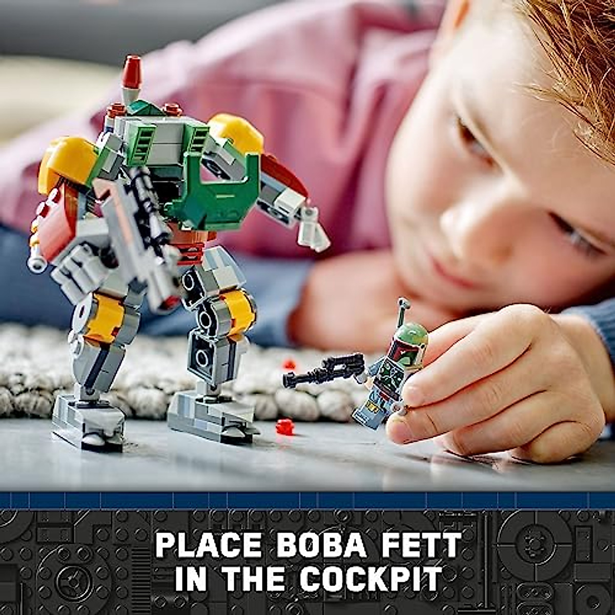 LEGO Star Wars Boba Fett Mech 75369 Buildable Star Wars Action Figure, This Posable Mech Inspired by The Iconic Star Wars Bounty Hunter Features a Buildable Shield, Stud Blaster and Jetpack