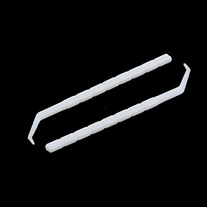 Plastic Household Teeth Cleaning Tool Curved Hook Toothpicks White (300PCS)