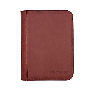 Suede Collection Zippered 4-Pocket Premium PRO-Binder - Ruby