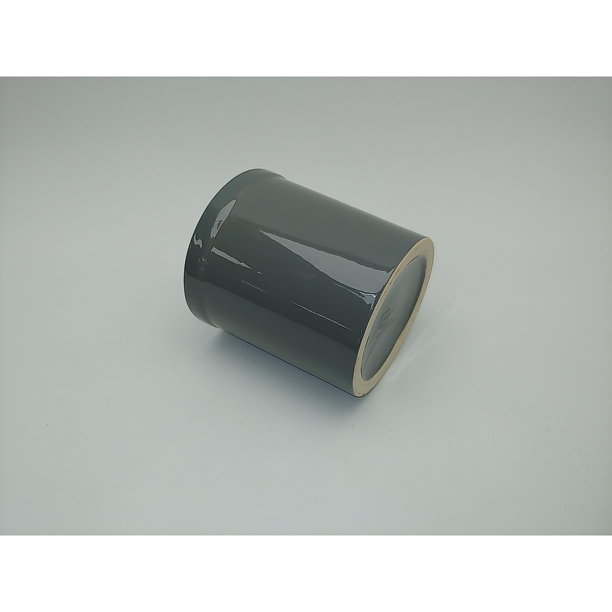 JL Missouri Parts & Misc. Utensil Crock Ceramic Heavy Grey Holder 7" Tall 6.5" Wide Stoneware Gray