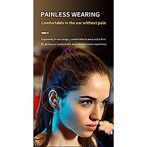 Bluetooth Headphones V5.3 Wireless Earbuds 48HRS Standby Battery Life with Wireless Charging Case & LED Power Display Deep Bass IPX7 Waterproof Earphones Microphone Stereo Headset for iPhone & Android