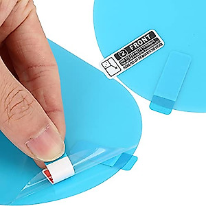 X AUTOHAUX 2pcs Oval Car Rearview Mirror Nano Film Anti Rain Waterproof Side Window Clear Protective Sticker 150mm x 98mm