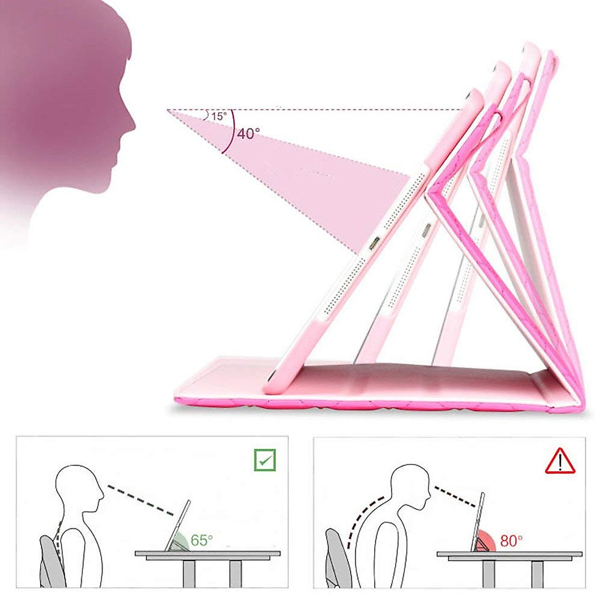 Topwin Crown Design Case for iPad 9.7 2018 2017/ iPad Air 2 / iPad Air, Diamond Cute Elegant PU Leather Smart Auto Sleep/Wake Stand Shockproof Case for Apple iPad 5th/6th (White