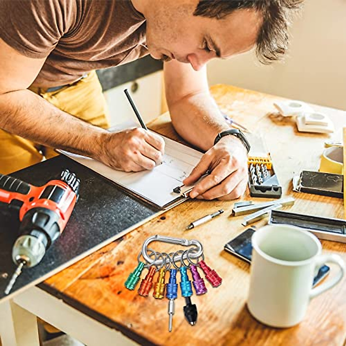 7PCS 1/4inch Shank Screwdriver Bits Holder + Universal Socket Grip Tool Gifts for Men