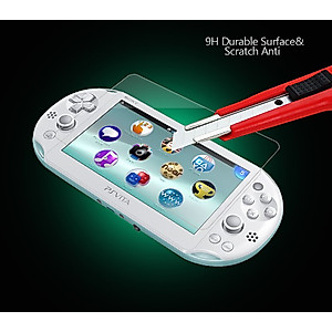 (Pack of 2) Screen Protector for PS Vita 2000, Akwox Premium HD Clear 9H Tempered Glass Screen Protective Film for Sony PlayStation Vita PSV 2000-Max Clarity and Touch Accuracy Film