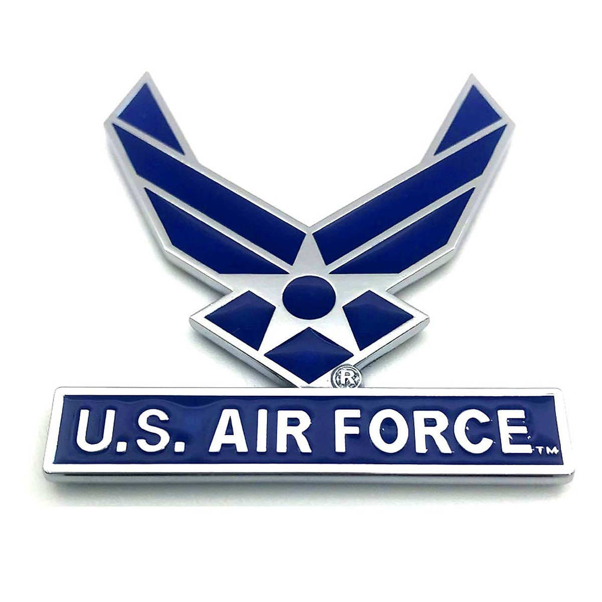 Auto Medals U.S. Air Force Sticker USAF Decal Chrome Metal Auto Emblem for Car Truck Auto