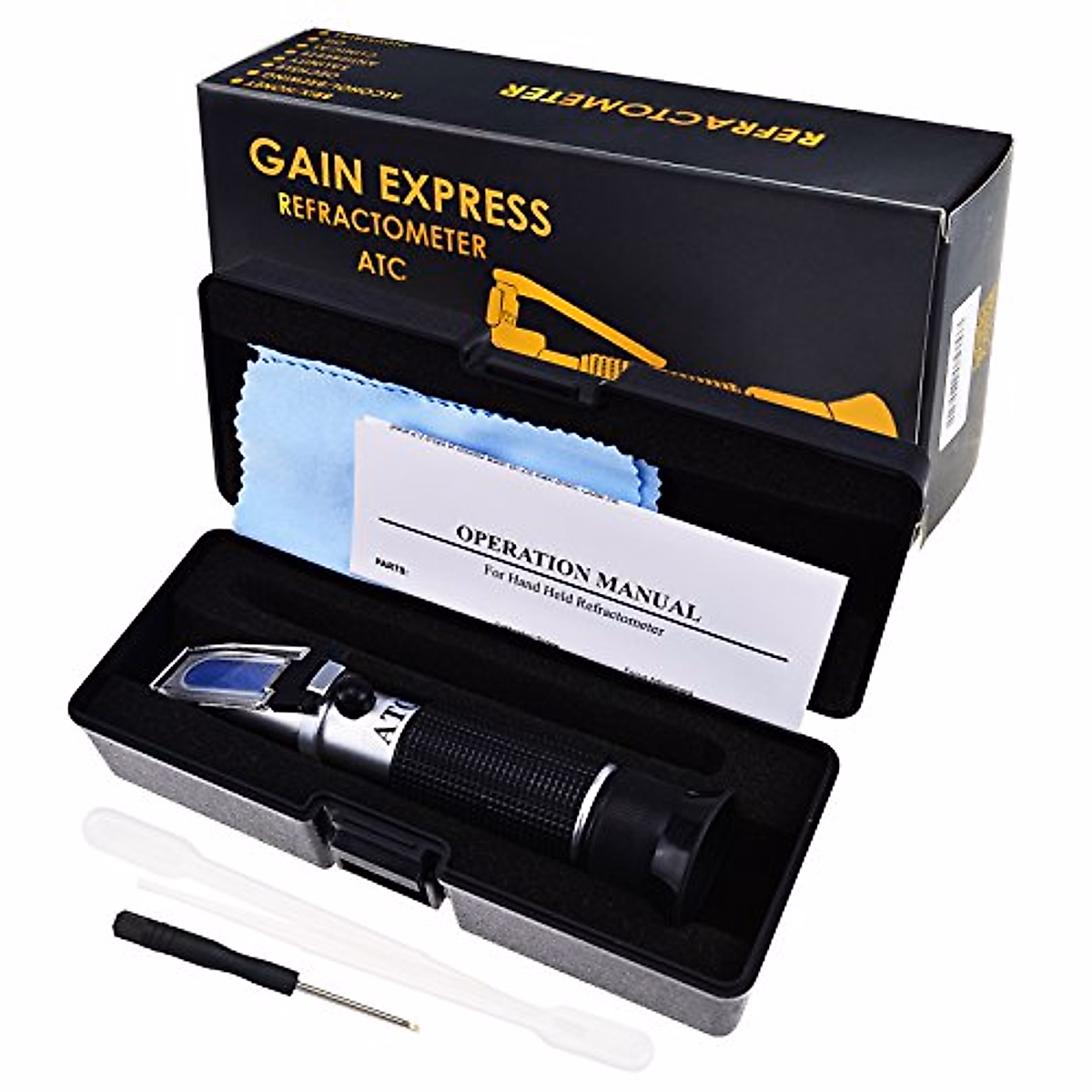 0-28% Salinity Refractometer ATC, Sodium Chloride (NaCl) Salt Level Meter Tester, Test Kit for Sea Water Brine Seawater Food Industry Pickle Soy Sauce, ±0.2% Accuracy