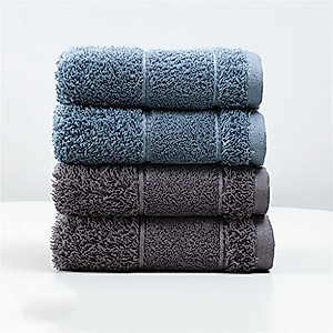 YLLWH Towel wash a face Home Water Absorption Women and Couples take a Bath Long Staple Cotton Wipe Hair Towel