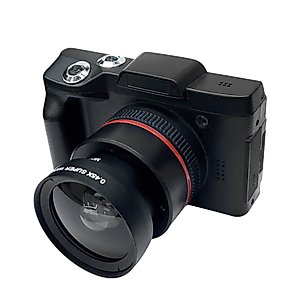 1080p Camera Digital Camera for Photography, Mini Vlogging Camera with 2.4 Inch HD Large Screen, 16x Digital Zoom, Detachable Lens, Built-in Microphones, Cool Stuff, Travel Essensials