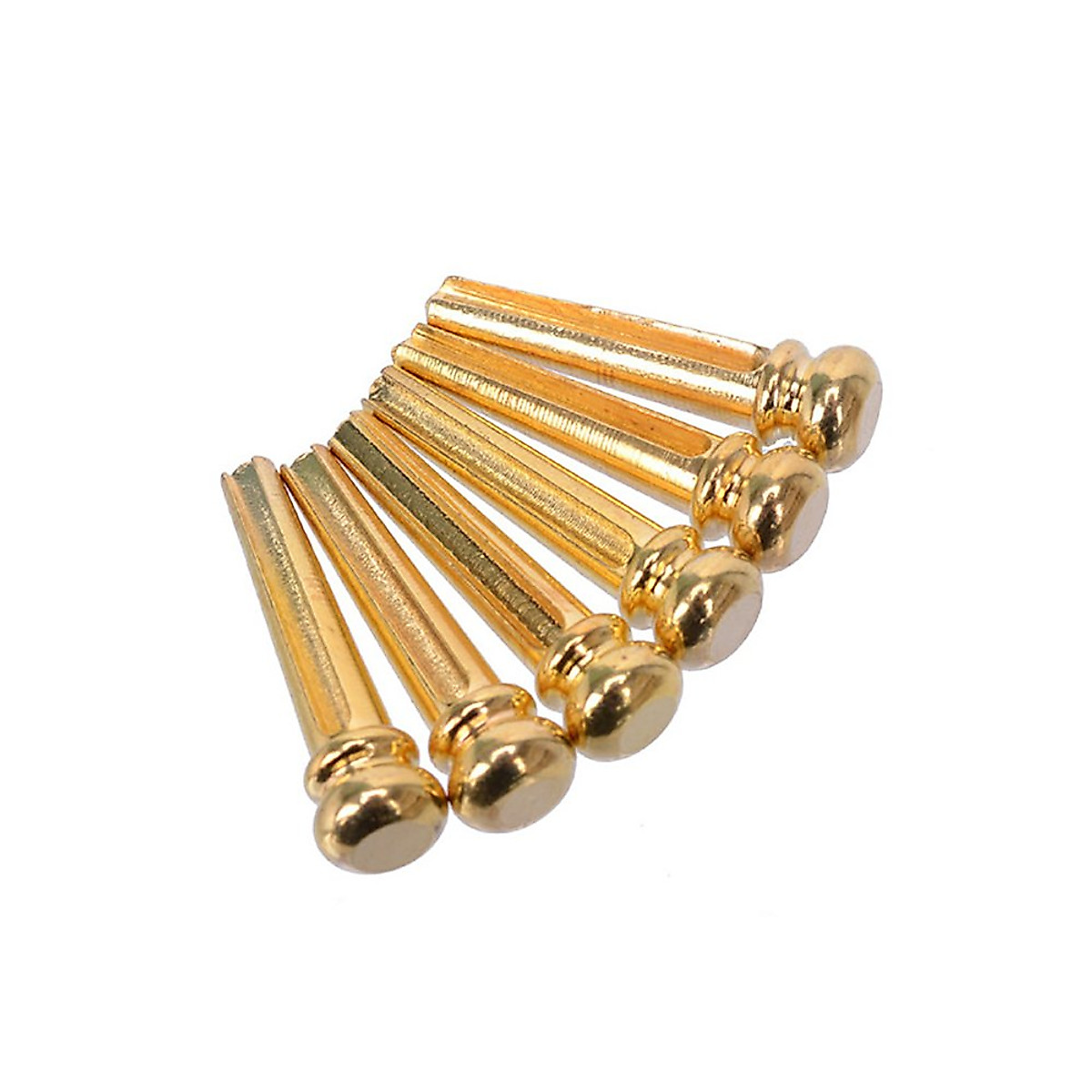 Amadget Guitar Bridge Pins 6pcs Brass Endpin for Guitar With Guitar Bridge Pin Puller
