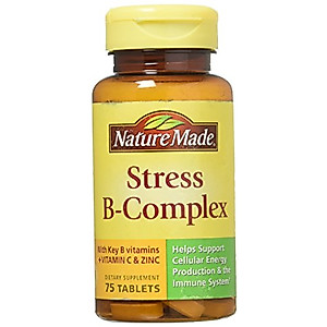 Nature Made Stress B Complex with Zinc Size 75ct (Pack of 2) 150 ct Total