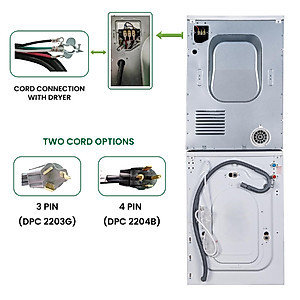 Equator Power Touch 18 lbs Compact 110V Washer +220V Vented Digital 4cf Dryer