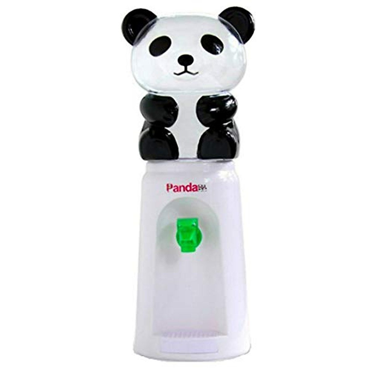 Panda Water Dispenser, 2.5 Liters Mini Bottled Cooler Drinking Stand for Office Desk, Room Table, Kitchen Counter - White