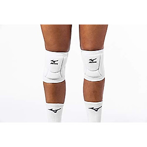 Mizuno LR6 Volleyball Kneepad, White, Medium