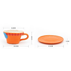 Roffatide Anime Coffee Mugs Portgas·D· Ace Hat Ceramic Coffee Tea Milk Cup Office Cup Gift or Souvenir for Christmas Birthday