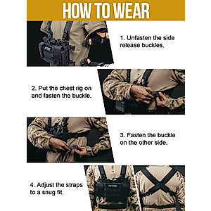 OneTigris VULTURE Chest Rig, MOLLE Chest Rigs Tactical for Outdoor, Green