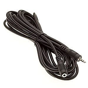 InstallerParts 2.5mm Male to Female Audio Extension Cable (6Ft) - Compatible with Headphones, Microphones, and More