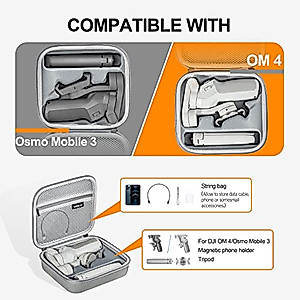 STARTRC OSMO Mobile 4 SE Case, Waterproof Portable Storge Bag Travel Case for DJI OM 4 SE/ OSMO Mobile 4 Gimbal Stabilizer