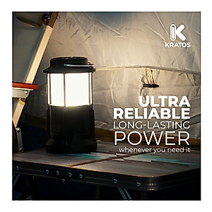 Kratos Power D Batteries - 4 Pack Alkaline Batteries - Long-Lasting All-Purpose D Battery - 10 Year Shelf Life - Mercury & Cadmium Free Flashlight Batteries - Disposable Replacement Batteries