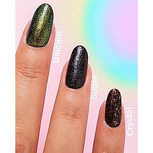 Sally Hansen Miracle Gel™, Unicorn Top Coat, Long Lasting, Gel-Like Formula, No UV Lamp Needed, Glitter Nail Polish