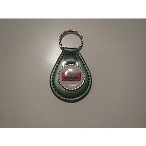 1962 1963 1964 GALAXIE 390 BIRD WHITE RED & GOLD LOGO LEATHER KEYCHAIN - TEAL