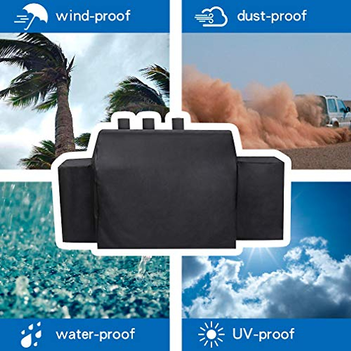 Stanbroil Grill Cover 8080 Replacement for Char-Griller Triple Play 93560 and Duo 5050 Double Play 5650 with Side Fire Box