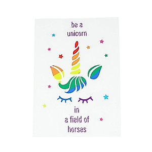 Be A Unicorn - 3D Pop Up Greeting Card For All Occasions - Love, Birthday, Christmas, Goodluck, Congrats, Get Well - Message Note for Personalized - Amazing, Happy Gift - Thick Envelope, Fold Flat