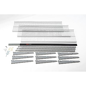 Rubbermaid Fasttrack Rail Storage 48"x16" 3-Shelf Kit, 350 lbs. Per Shelf, for Home/Garage/Shed/Workshop Organization