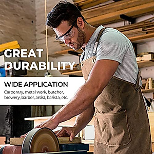 carrotez Chef Apron, Waterdrop Resistant Cotton Canvas Cross Back Adjustable Apron, M-XXL