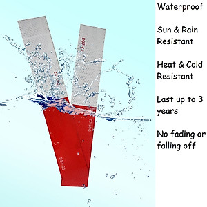 Trailer Reflective Tape Outdoor DOT C2 Reflector Tape 2 inch x 200 feet Waterproof White Silver Red Reflective Tape for Cars Trailers Trucks 200 FT High Visibility Contrast Duct Safety Sticker Strips