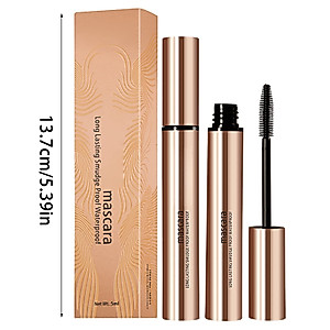 Mascara And Mascara Curling Thick Smudging No Long-lasting mascara Beauty Mascara (b1-Black, One Size)