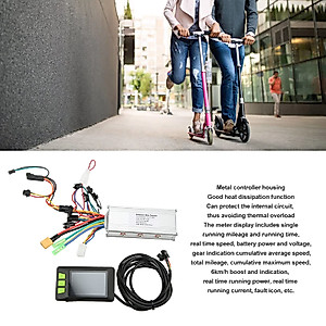 SPYMINNPOO Electric Motor Controller,36V 48V 500W Electric Bike Controller LCD Display Professional Scooter Brushless Controller Kit for 22.5mm Handlebar