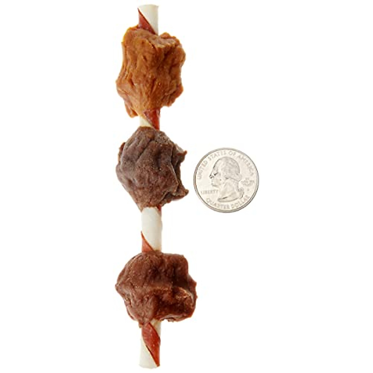 Amazon Brand - Wonder Bound Triple Flavor Rawhide Kabobs for Dogs, Pack of 36, 24 oz