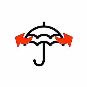 COLLAR AND CUFFS LONDON - Windproof EXTRA STRONG - StormDefender City Umbrella - Vented Double Canopy - Auto - Reinforced Frame with Fiberglass - Solid Wood Hook Handle - Black