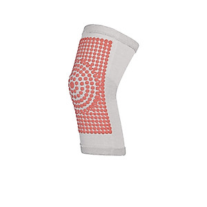 1 Pair Self Heating Support Knee Brace Warm for Arthritis Joint Pain Relief and Injury Recovery Knee Pads (Light Grey,L)