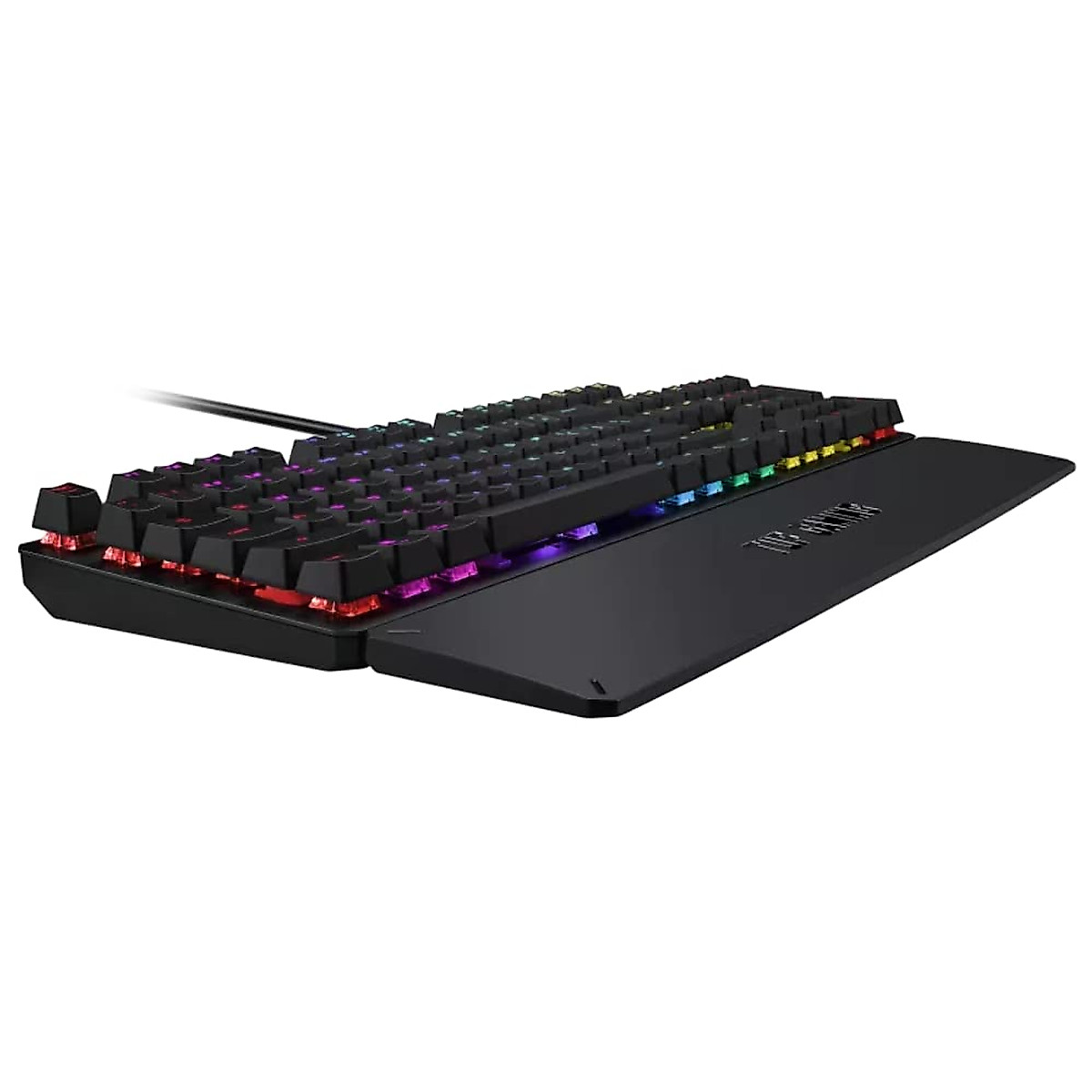 ASUS Mechanical PC Gaming Keyboard for PC - TUF K3 | Programmable Onboard Memory | Dedicated Media Controls, Aura Sync RGB Lighting | Detachable Magnetic Wrist Rest | Highly Durable | Black